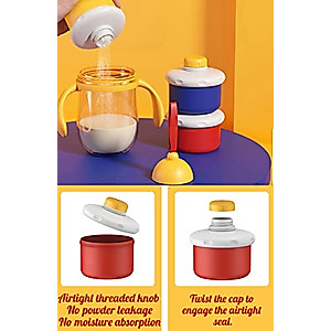 PandaEar Baby Formula Dispensers on The go for Travel| Stackable Portable Baby Formula Storage Container| Travel Formula Holder for Diaper Bag| Baby Powder Dispenser, 3 Layers 2 Pack