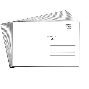 Postcards Blank, White, Mailable, 4"x6", Pack of 50 Cards | Thick Heavy 14pt Cardstock | Write, Draw or Print on Either Side | Use Back Side for Mailing | Great for Invitations, Announcement, Holidays