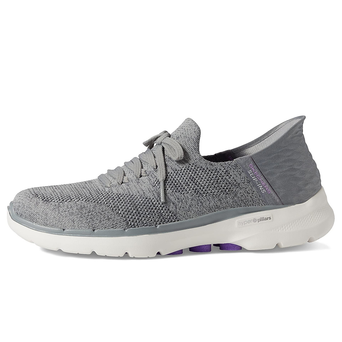 Skechers Women's Hands Free Slip-Ins Go Walk 6-Lovely Day Sneaker, Gray/Lavender, 9