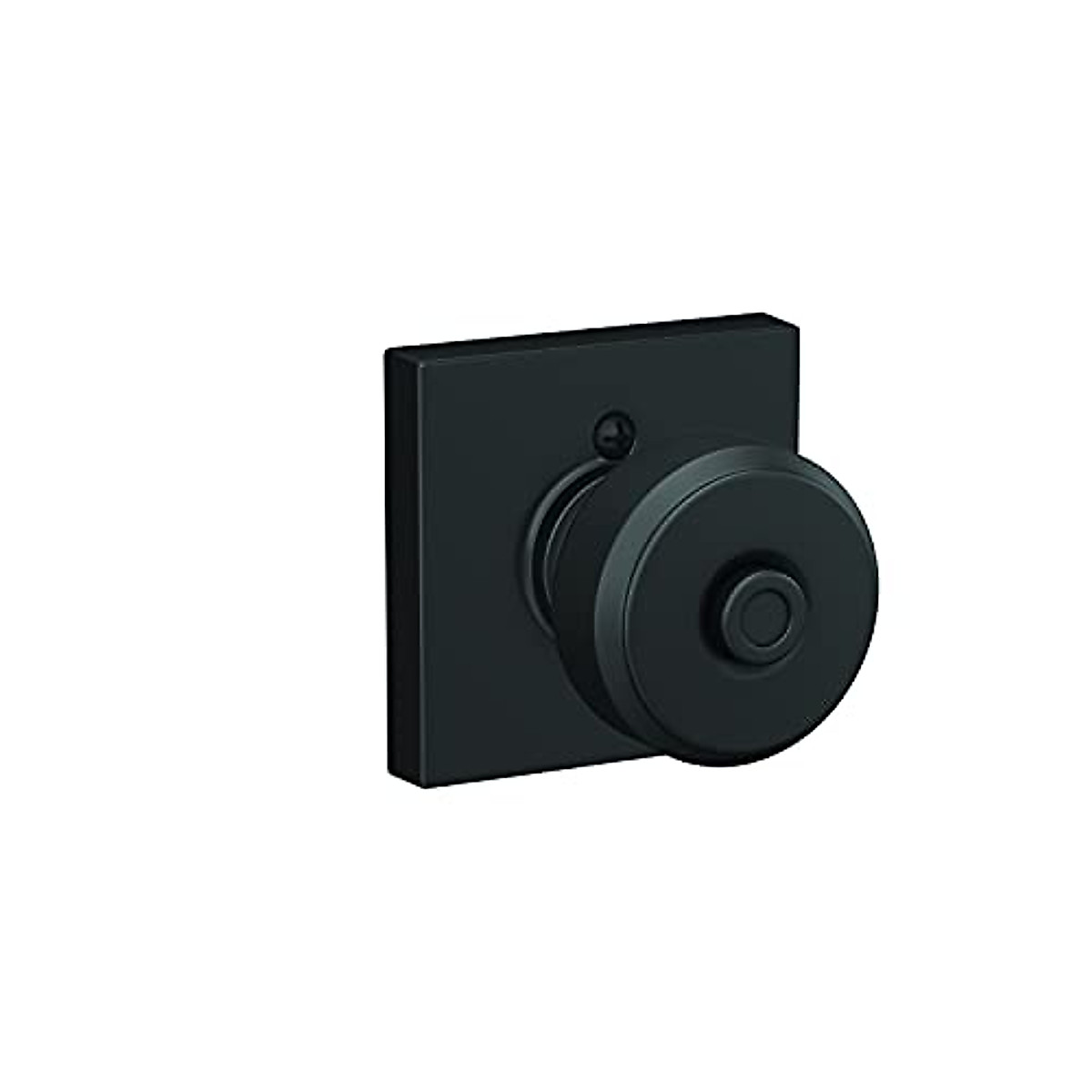 SCHLAGE F40 BWE 622 COL Bowery Knob with Collins Trim Bed & Bath Privacy Door Lock, Matte Black