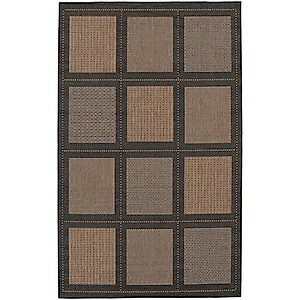 Couristan 1043/2500 Recife Summit 8-Feet 6-Inch by 13-Feet Rug, Cocoa Black