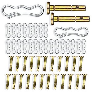 AMTHKNO 25 pcs Shear Pins + 25 pcs Cotters Pins for Snowblower - Replacement 738-04124A and 714-04040 Shear Pin Kits Compatible with MTD Cub Cadet Craftsman Troy Bilt Snowblowers, 25 Set.