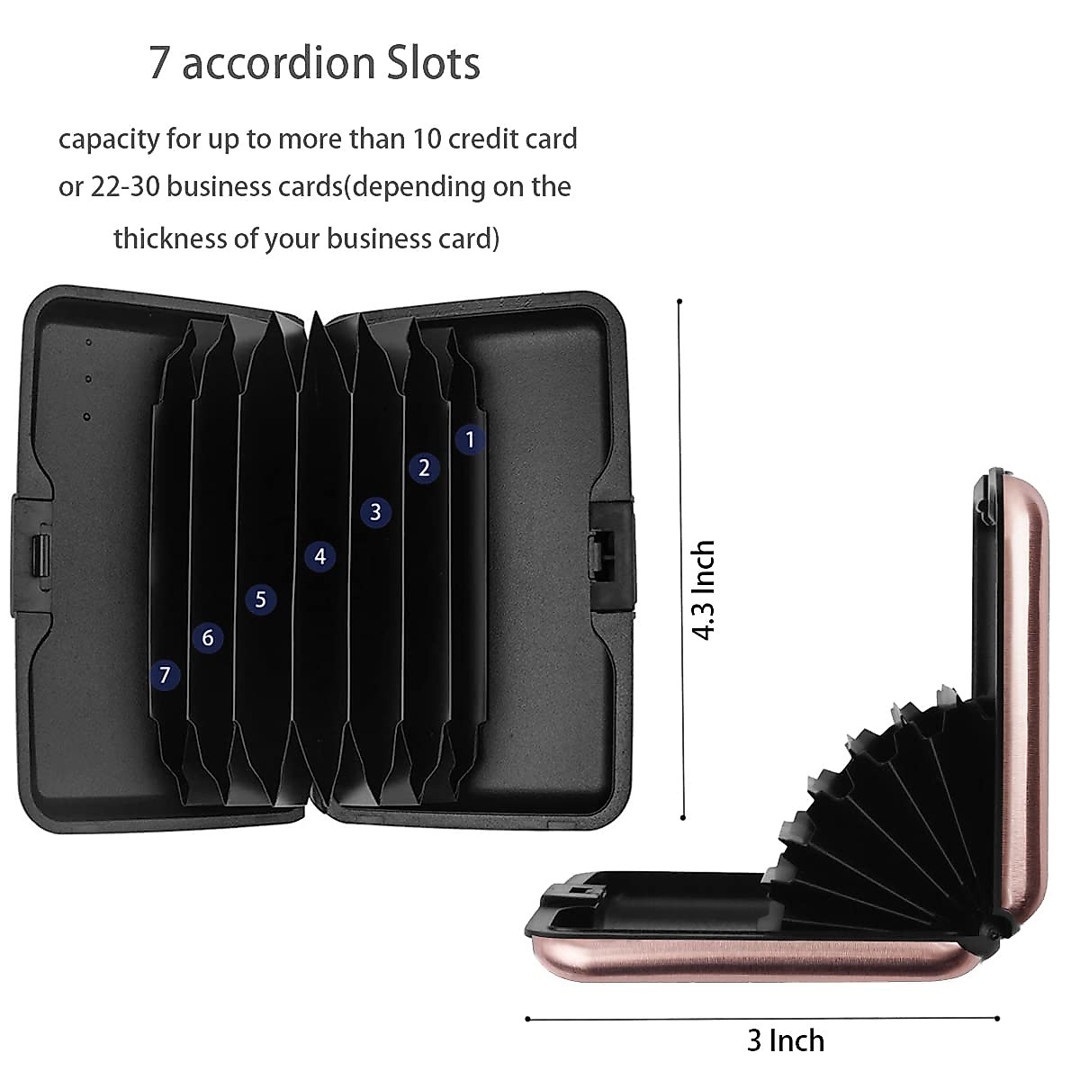 Coco Rossi Mini Credit Card Holder for Women,RFID Blocking Slim Hard Card Case ID Case Travel Wallet,Rose Gold