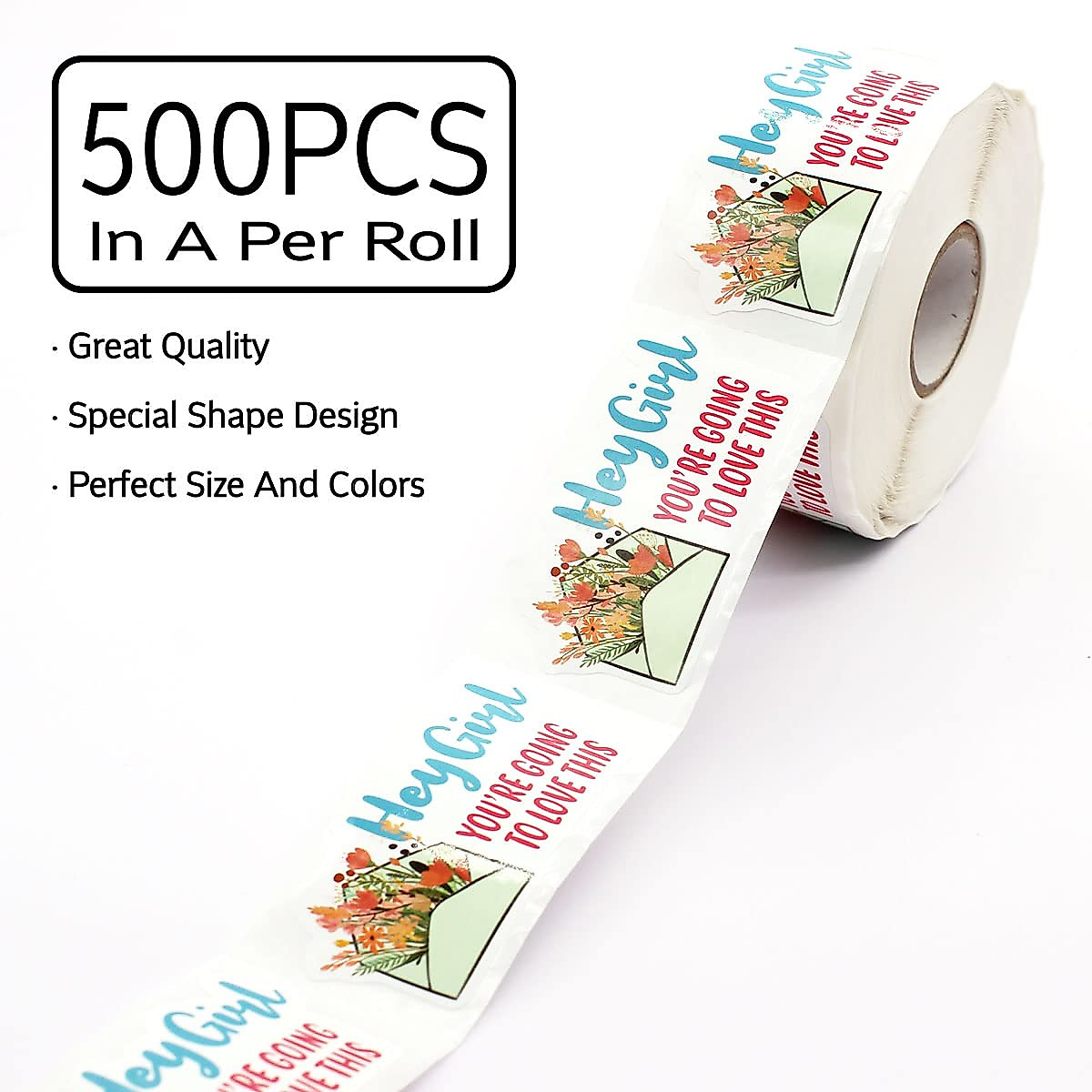 Hey Girl You’re Going to Love This Stickers,Thank You Stickers,Handmade Stickers,Small Shop Stickers,Envelopes Stickers for Small Business, Online Retailers,Handmade Goods,500 Labels Per Roll