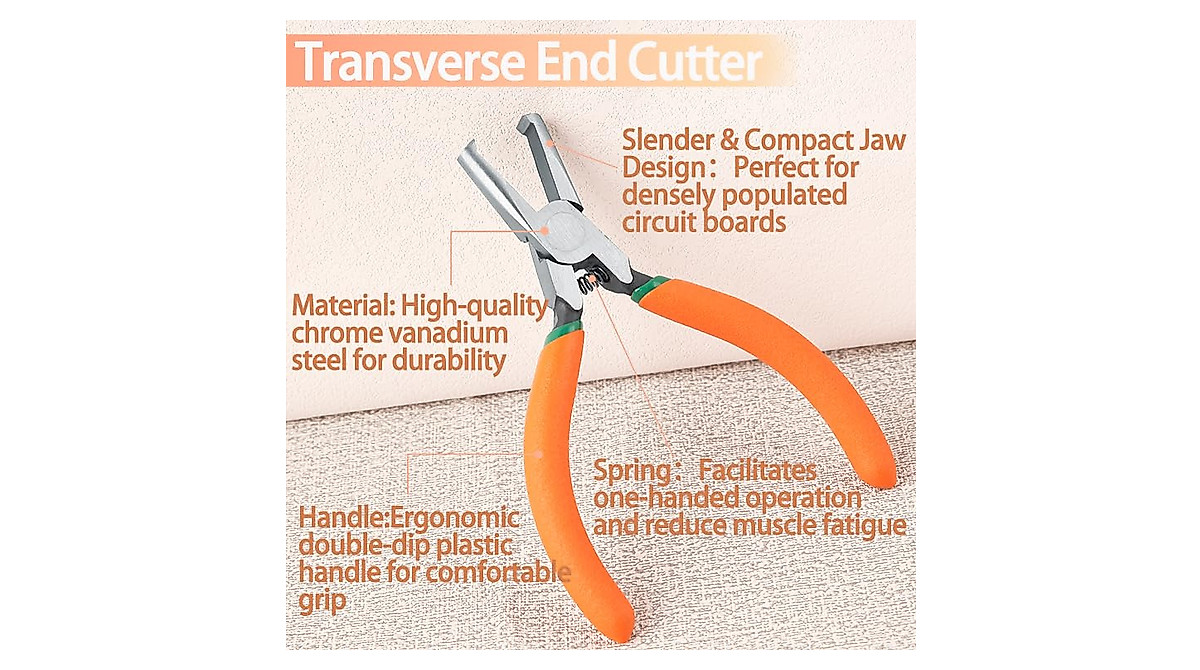 LEONTOOL 5-Inch Precision End Cutter for SMD Components