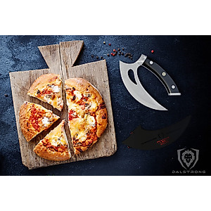 Dalstrong Ulu Knife - 6.5 inch - Rocking, Mincing, Slicing Meat & Herb Knife - Shogun Series Elite - Japanese AUS-10V Super Steel Kitchen Knife - Black G10 Handle - w/Sheath