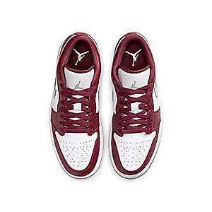 Jordan Men's Air Jordan 1 Low Sneaker, Cherrywood Red/Cement Grey, 10