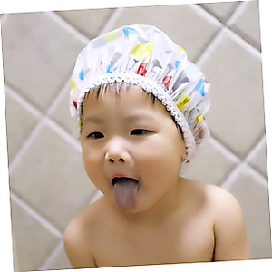 10pcs Shower Hat for Bath Visor for Bath Cap Hair Head Cover Satin Bonnet Wrap Shower Cap Hair Protective Caps Bath Hat Bathing Cap Take a Bath