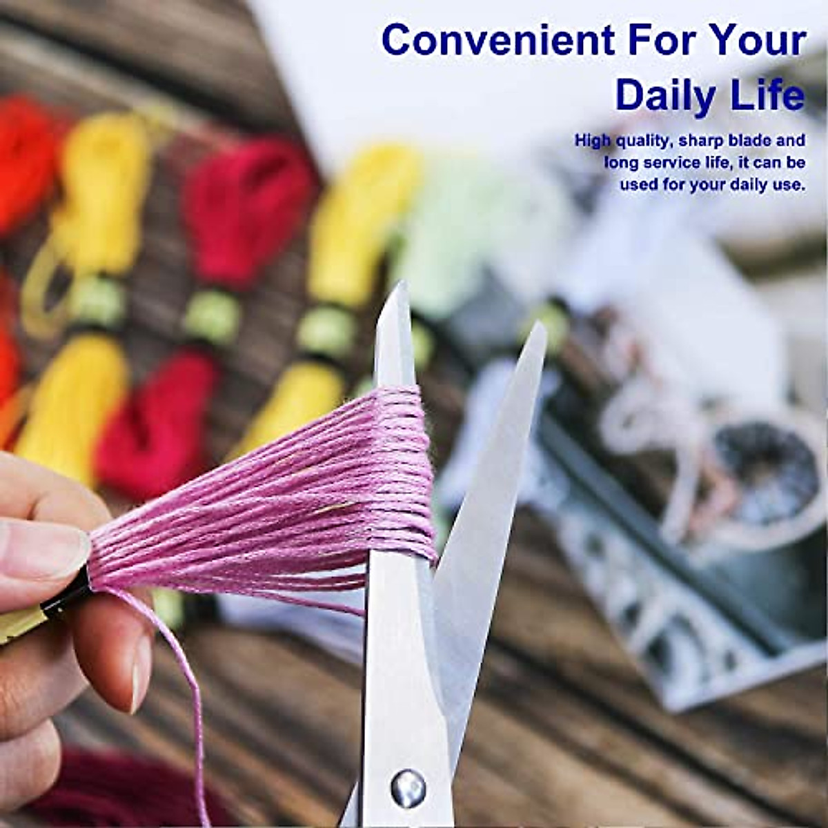 Scissors, BURVAGY 8" Scissors,Ultra Sharp Multipurpose Blade Shears,Comfort-Grip Handles, Sturdy Sharp Scissors for Office Home School Sewing Fabric DIY Craft Supplies,10-Pack