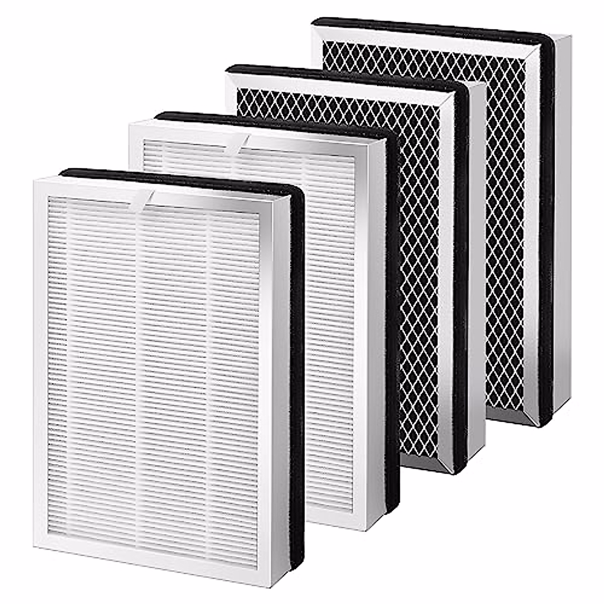 4 PACK MA-25 Replacement Filters Compatible with Medify MA-25 Air Purifier, 3-in-1 Pre-Filters, H13 True HEPA and Activated Carbon Filter for Wildfire Smoke, Pet Dander, Dust, Odors, Pollen