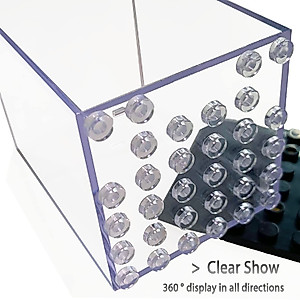 Minifigures Acrylic Display Case Action Figure Building Block Display Box High-Transparency Stackable Storage Case for Figurines Toys and Collectibles(12PCS)