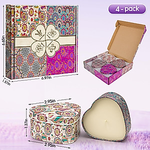 WarmEmbrace Scented Candles, 4 Pack Candles for Women, Candle Set 4 Different Scents, Natural Ingredients Soy Candles, Candles for Home Scented, Candle Sets for Women Present for Birthday, Christmas