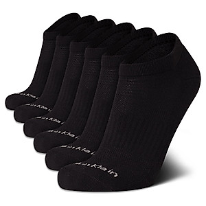 Calvin Klein Men's Socks - No Show Ankle Socks (6 Pack), Size 7-12, Classic Black