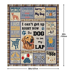 Qotuty Dog Dad Gifts for Men, Dog Dad Gifts Blanket 50"x60", Best Dog Dad Ever, Dog Father Gifts, Gifts for Dog Lovers, Dog Lover Gifts, Dog Owner Gifts for Men, Gifts for Dog Owners Throw Blankets