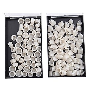 SMEDENT Dental Temporary Crown Teeth Anterior Posterior Dental Material(121 Pieces,Pack of 2 Box)