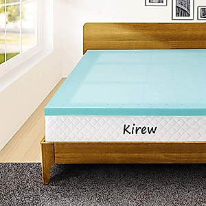 Memory Foam 2 Inch Foam Mattress Topper Full Size, Pad Gel Infused Bed Topper Double