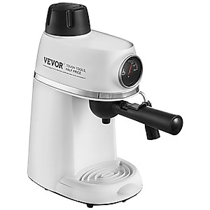 VEVOR Espresso Machine, 3.5 Bar Espresso Maker with Milk Frother Steam Wand, 4-Cup Professional Coffee/Espresso Machine with Temp Gauge for Latte Cappuccino, NTC Control System