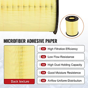 TOPAZ 7M519601AC Engine Air Filter Compatible With Ford Escape Focus Transit Connect & Lincoln MKC 2012-2019