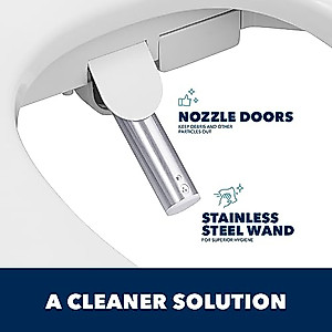 Niagara Hydrotech Electric Bidet Seat – Elongated Bidet Toilet Seat with Adjustable Water Temperature, Heated Seat, Adjustable Nozzle Position, Front & Rear Wash, Warm Air Dryer, Nightlight, Remote