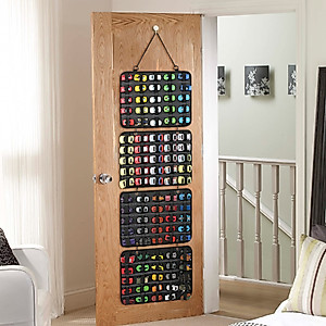 KISLANE Hanging Display Case for Toy Car, 4 in 1 Storage Compatible with Toy Car Hanging Storage Organizer Fit for 100 Matchbox Car, Monster trucks