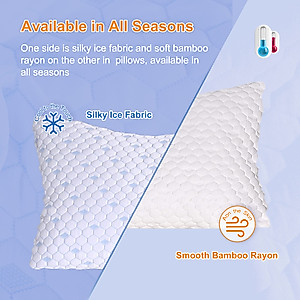 ESHINE Full Body Pillows for Adults - Full Body Pillow for Sleeping/Gel Infused Cooling Pillows/Shredded Memory Foam Pillows, Oeko-TEX/CertiPUR-US Certified, 20x54 Long Pillows…