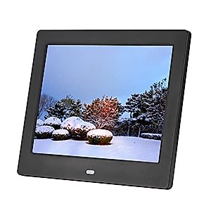 8-inch Digital Photo Frame Picture Video Player High-Definition Electronic Photo Album Can Start Automatic Loop Playback (Color : Black)