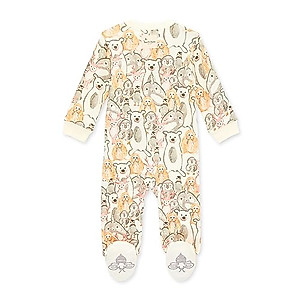 Burt's Bees Baby Boys Footed Pajamas, Sleep and Play Loose Fit, 100% Organic Cotton Soft One-piece PJs, Sizes NB to 6-9 Months