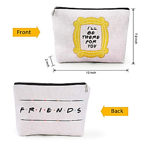 Brital Friends Makeup Bag Friends TV Show Merchandise Yellow Peephole Frame Travel Waterproof Toiletry Cosmetic Bag for Friends Fans