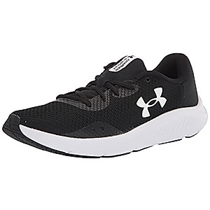 Under Armour Women's Charged Pursuit 3, Black/White, 9.5 Medium US