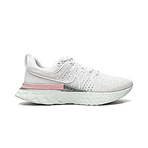 Nike Women's React Infinity Run Flyknit 2 Shoe, Pure Platinum Brt Crimson Sunset Pulse Football Grey White, 9.5