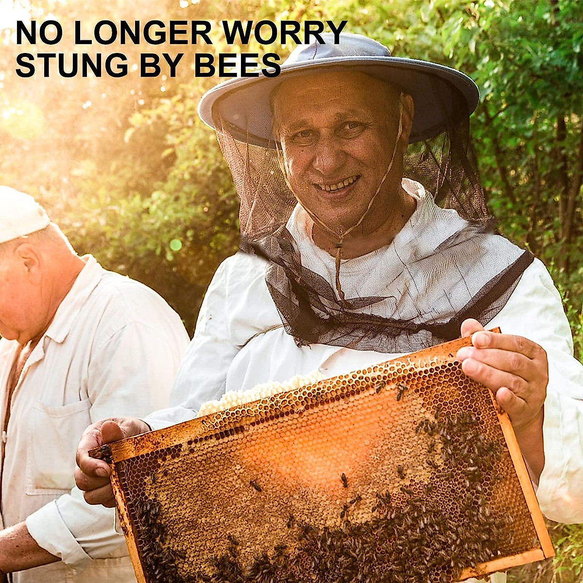 Mosquito Head Mesh Nets Gnat Face Netting Protecting Net for Any Outdoor Activities, Works Over Most Hats Comes(Total 3pcs, Black, Gray, Military)