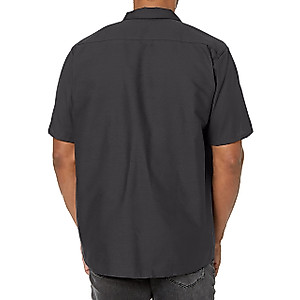 Red Kap Womens Industrial Shirt, Regular Fit, Short Sleeve Work Utility Button Down, Black, X-Large US