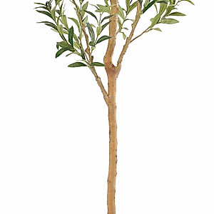 Bellacat Faux Olive Tree 6ft，Olive Trees Artificial Indoor with Natural Wood Trunk and Realistic Leaves and Fruits. 6 Feet(72in) Fake Olive Tree for Home House Office Décor.