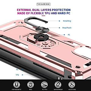 LeYi for Motorola G Stylus 2022 Case 4G, Moto G Stylus Case 2022 with 2 Pcs Tempered Glass Screen Protector, [Military-Grade] Case with Magnetic Ring Kickstand for Motorola G Stylus 2022, Rose Gold