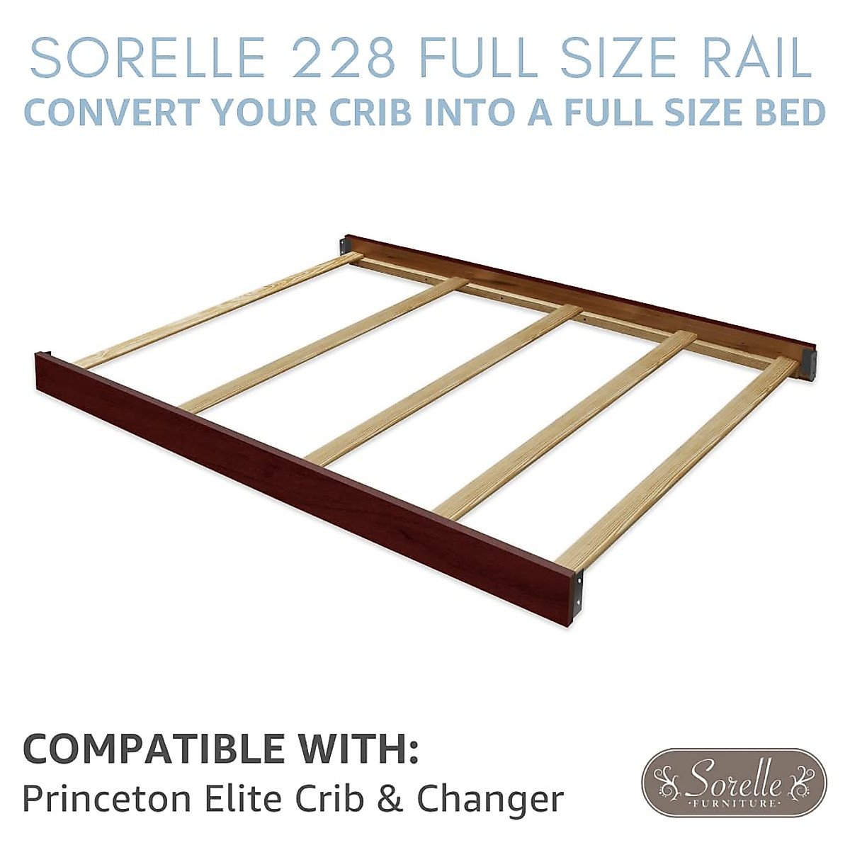 Sorelle Tuscany Full Size Conversion Kit, Espresso
