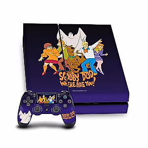 Head Case Designs Officially Licensed Scooby-Doo Where are You? Graphics Vinyl Sticker Gaming Skin Decal Cover Compatible with Sony Playstation 4 PS4 Console and DualShock 4 Controller Bundle