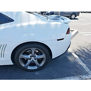 iJDMTOY Smoked Lens Red Full LED Rear Side Marker Light Kit Compatible With 2010-15 Chevy Camaro, Powered by 27-SMD LED, Replace OEM Back Sidemarker Lamps