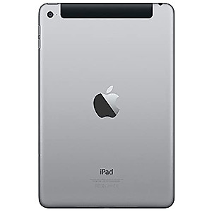 Apple iPad Mini 4, 128GB, Space Gray - WiFi + Cellular (Renewed)