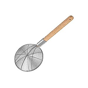 TEMKIN Chip Basket Large Stainless Steel Frying Basket with Long Handle and Bold Commercial French Fries Basket Household Fried Food Filter Kitchen Cooking Tools Basket