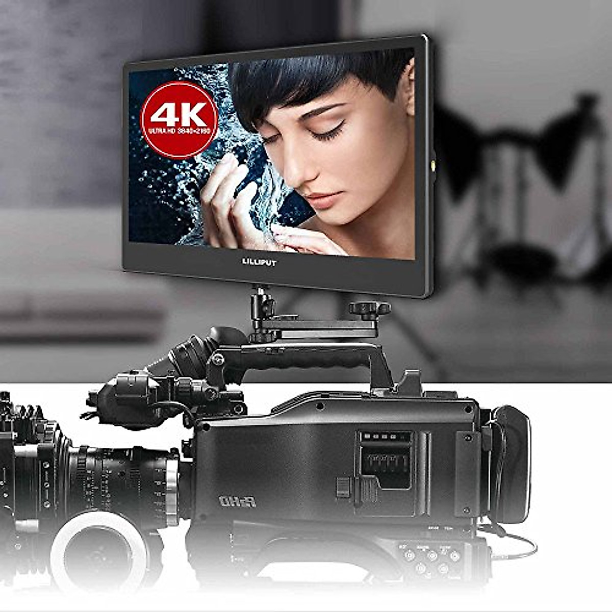 Lilliput A12 12.5" 4K Monitor 3840 x 2160 with HDMI, Displayport and SDI connectivity with V-Mount Battery Plate