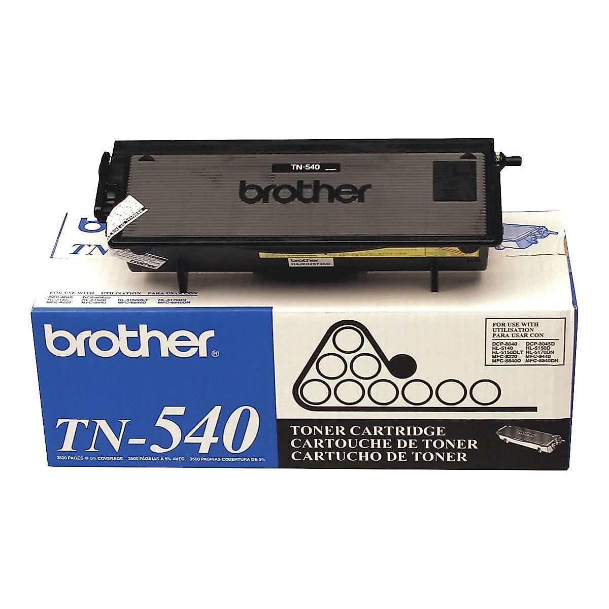 Brother TN540 5140 5150 5170 8220 8040 8045 Toner -Cartridge (Black) in Retail Packaging