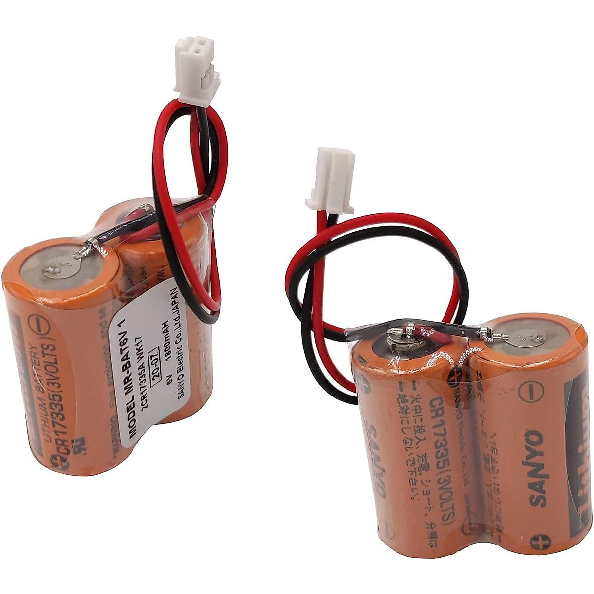 SHENYANG MR-BAT6V1 2CR17335A WK17 6V 1800mAh Battery with Plug for Mitsubishi CNC