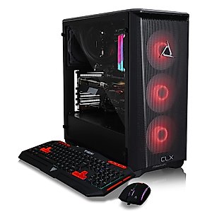 CLX Set VR-Ready Gaming Desktop - Liquid Cooled AMD Ryzen 9 5900X 3.7Ghz 12-Core Processor, 32GB DDR4 Memory, GeForce RTX 3070 8GB GDDR6 Graphics, 960GB SSD, 4TB HDD, WiFi, Windows 11 Home 64-bit