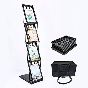 Polmart Brochure Magazine Catalog Literature Display Rack, 4 Pockets
