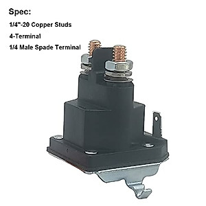 Starter Solenoid for Riding Lawn Mower Tractor Compatible with Cub Cadet XT1 XT2 MTD Troy Bilt Craftsman Zero Turn Yard Machines Ride Mower Replace 725-06153A 725-06153