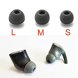 Silicone Ear Tips for Beats Fit Pro Replacement Tips for Beats Fit Pro/Beats Studio Buds Earbuds 6 Pairs LMS Gray