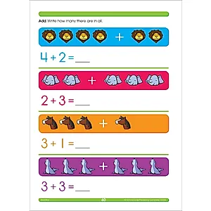 School Zone - Kindergarten Scholar Workbook - 64 Pages, Ages 5 to 6, Alphabet, Phonics, Shapes, Patterns, Counting, Addition & Subtraction, and More