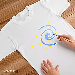 individuall Premium Fabric & Textile Paints Professional Grade Clothing Paint Set Art and Hobby Paints Craft Paint Set with 8 x 20 ml / 0.7 fl oz Vivid Colors For Beginners, Students, & Artists