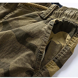 Mens Distressed Shorts Big and Tall Cargo Shorts for Men 2023 Casual Drawstring Elastic Waist Tooling Shorts 7" Inseam Waistband Shorts White Linen Shorts Men 7 Inch Inseam Khaki 2X