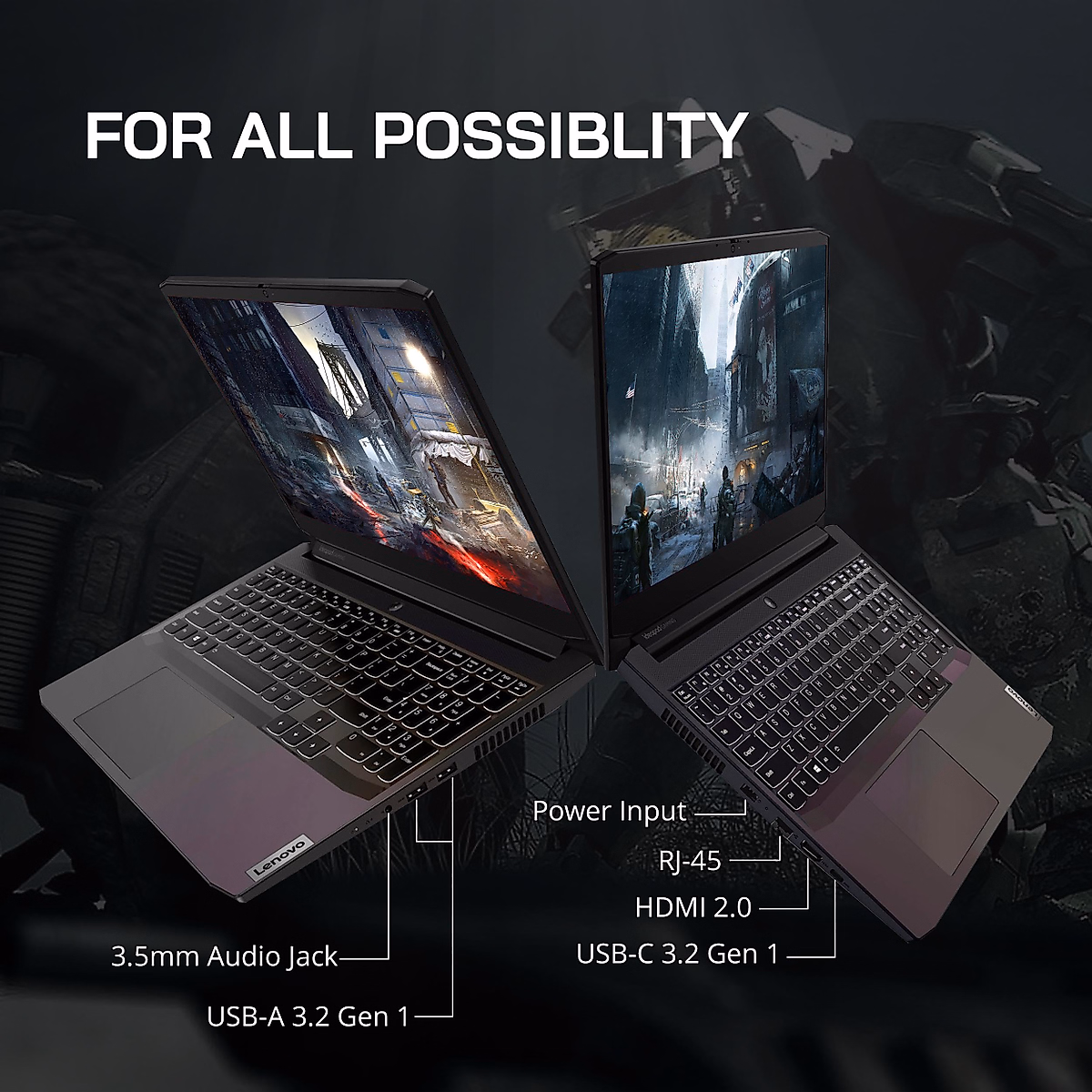 Lenovo IdeaPad Gaming 3 15.6” FHD 120Hz Laptop, AMD Ryzen 5 5600H, NVIDIA GeForce GTX 1650 4GB DDR6, 16GB RAM, 512GB SSD, Backlit Keyboard, Wi-Fi, Bluetooth, Black, Win 11 Pro, 32GB Hotface USB Card
